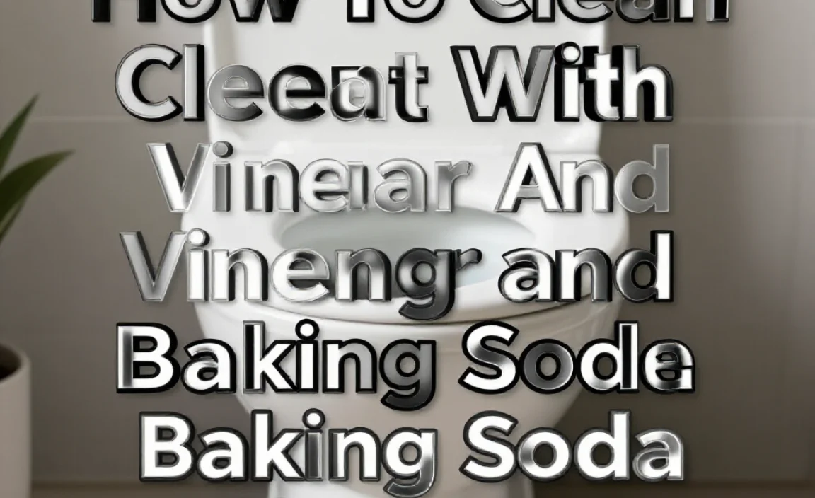 Clean Toilet: Vinegar & Baking Soda Method